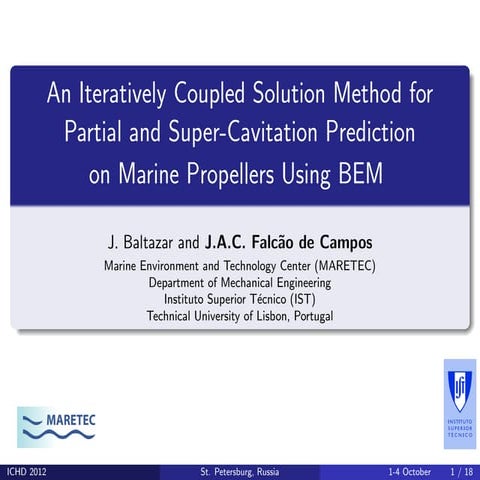An Iteratively Coupled Solution Method for Partial and Super-Cavitation Prediction on Marine ...