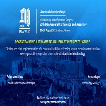 (First use case in the world of Blockchain in Libraries ...