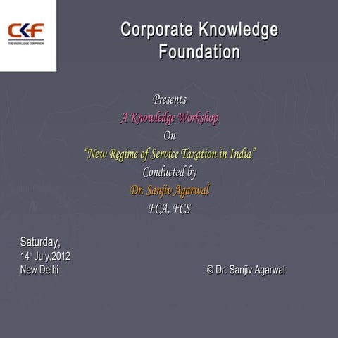 A Knowledge Workshop-Presentation II dated 14th July,2012 | PPT