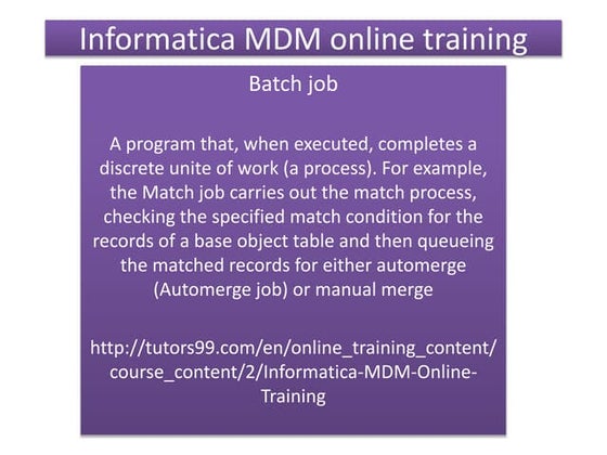 Informatica Cloud Data Quality (CDQ) Full Course Overview by ...