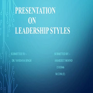 Leadership & styles | PPT
