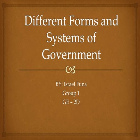 Different forms of Government | PDF
