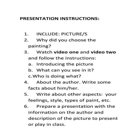 Presentation instructions big 2 | PDF