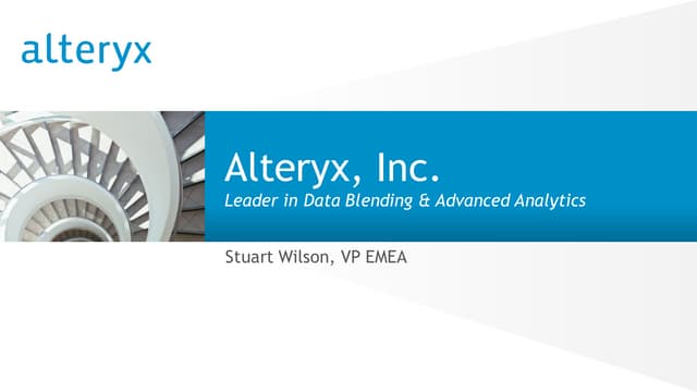 Presentation Introduction To Alteryx Pdf