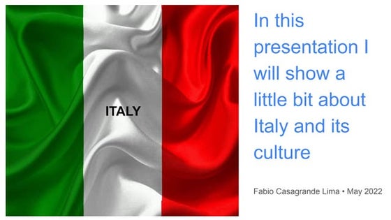 Italy - English Presentation | PPTX