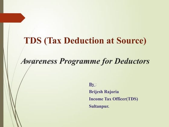 TDS (Tax Deducted at Source) | PDF