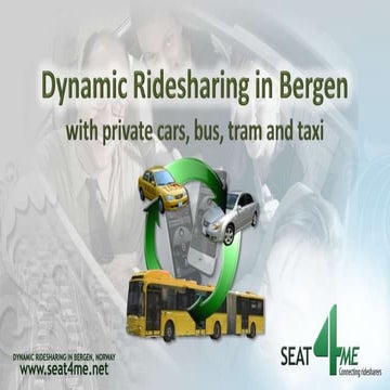 Presentation its world congress 2012 dynamic ridesharing in bergen | PPTX