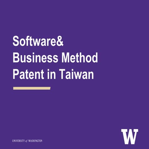 Software & Business Method Patent in Taiwan | PPT
