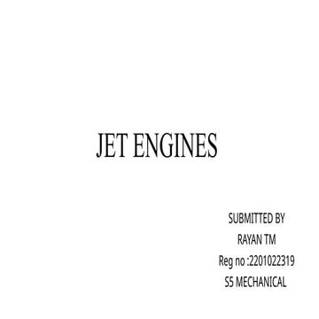 Turbo jet engine | PPTX