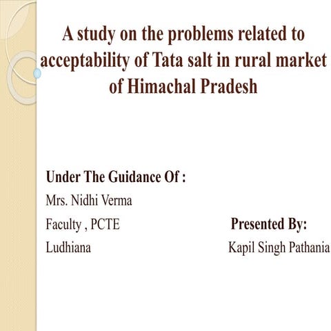 Summer Training Project | PPTX