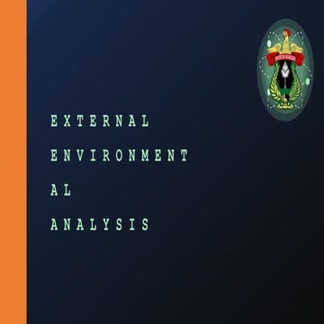 External Environmental Analysis Mata Kuliah Business Strategic and ...