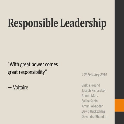 Responsible Leadership | PPTX