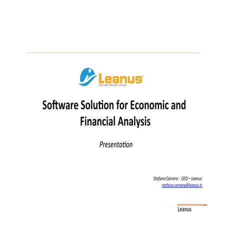 Leanus Software Solutioon for Economic and Financial Analysis - English | PDF | Computer ...