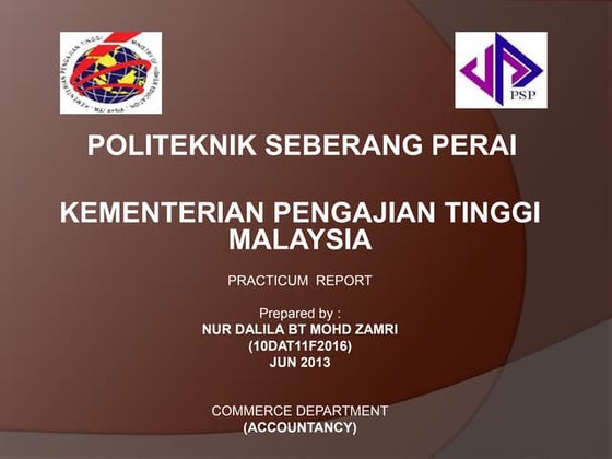 Pembentangan laporan akhir latihan industri | PPT