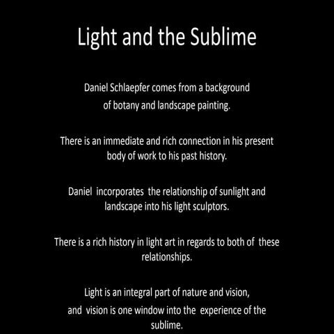 Light and the Sublime | PPTX