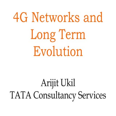 4G wireless communication and long term evolution | PPT