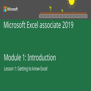 Presentation_M1_L1_Microsoft Excel 2019 Introduction | PPTX