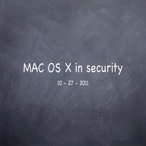Presentation mac os x security | PPT