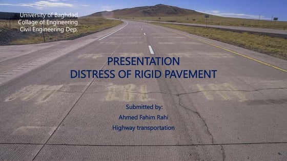 DISTRESS AND DEFECTS ON ROAD PAVEMENT.pptx | Geology | Science