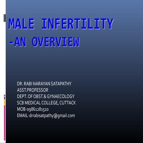 Presentation male infertility dr rabi | PPT | Infertility ...