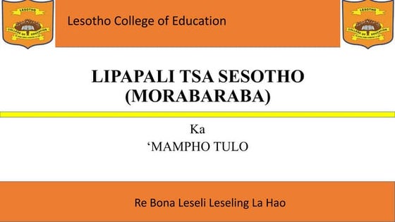 SEBOKO SA BAFOKENG | PPT