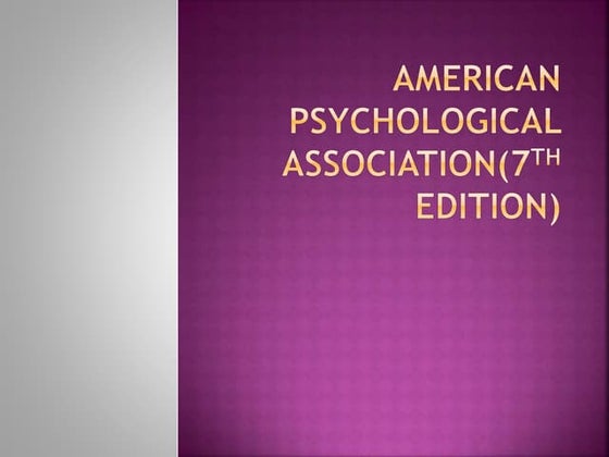 APA template powerpoint | PPT | Desktop Publishing | Computer Software ...