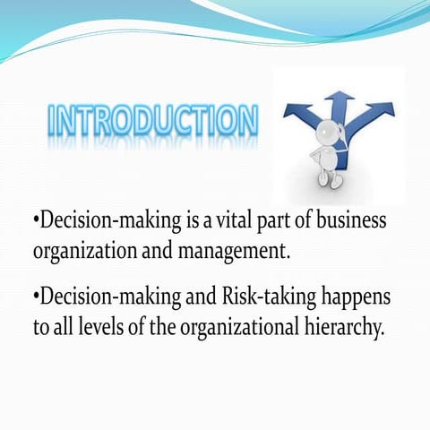 Decision Making and Risk Taking | PPTX