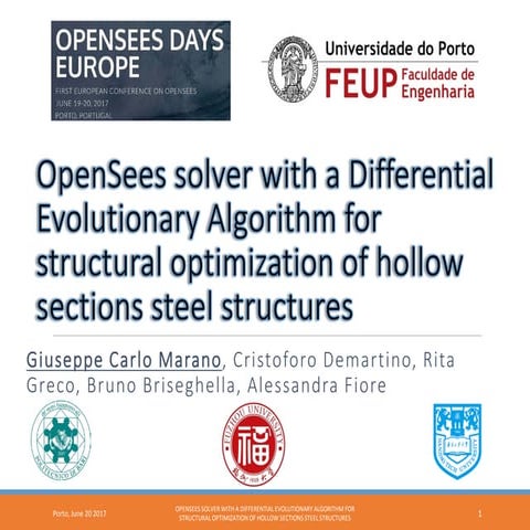 OpenSees solver with a differential evolutionary algorithm for ...