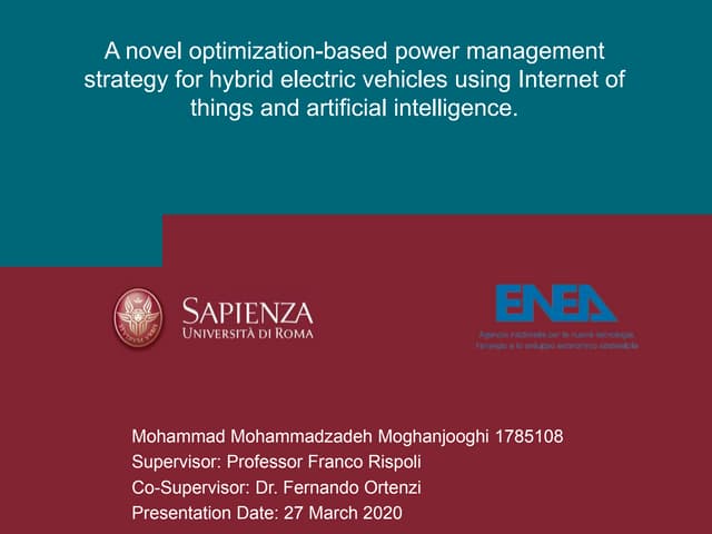 Master Thesis University Of Rome La Sapienza A Novel Optimization