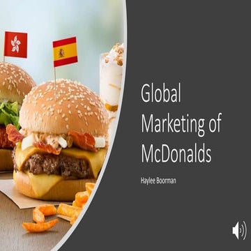 Global Marketing of McDonalds | PPTX