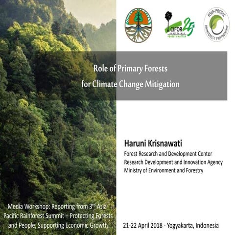 Role of primary forests for climate change mitigation | PPTX