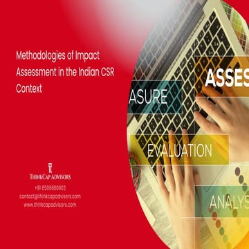 Methodologies of Impact Assessment in the Indian CSR Context | PDF