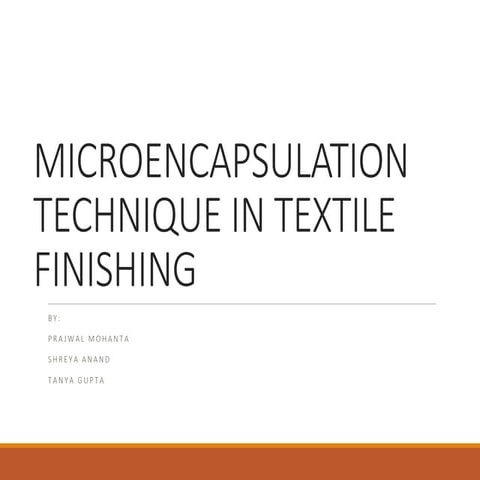 Micro Encapsulation Technique in Textile Finishing | PDF