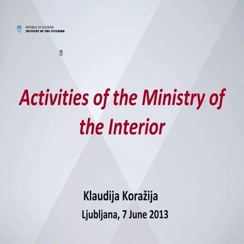 Presentation ministry of the interior | PPS