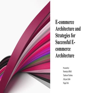 E commerce architecture and its successful strategies for E-Commerce Architecture | PPTX