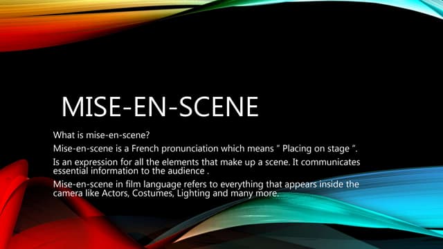 Exploring Different Staging Modalities Vis-À-Vis Envisioning the Script ...