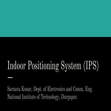 Indoor Positioning System | PDF
