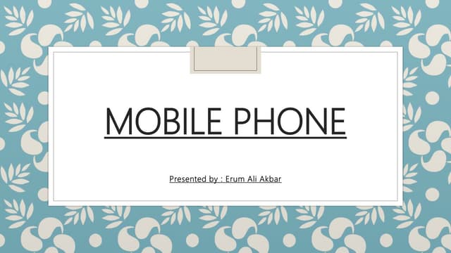 Smartphones presentation | PPTX