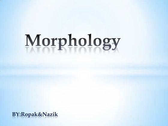 12 morphophonemics | PPT