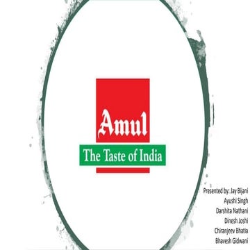 Amul company presentation, slideshare | PPTX