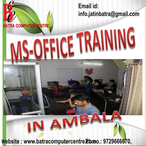 Computer Training In Ambala! BATRA COMPUTER CENTRE | PPT