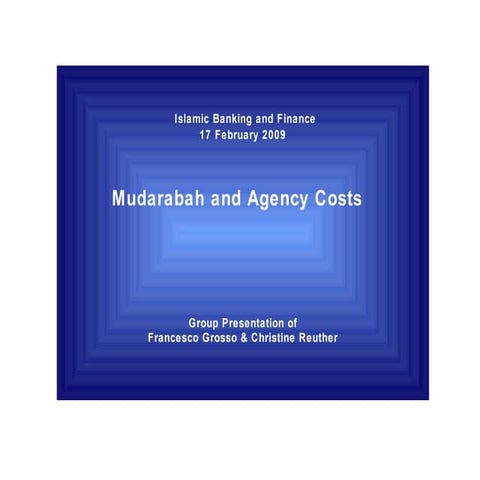 Mudarbah presentation (Essentials of Islamic Finance) | PPTX