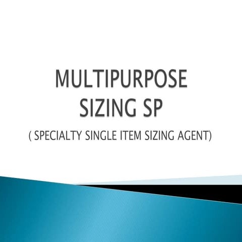 Multipurpose For Textile Sizing | PPT