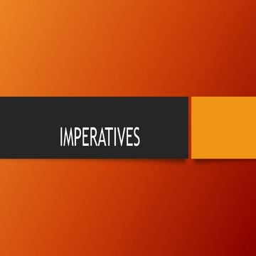 Imperatives | PPTX
