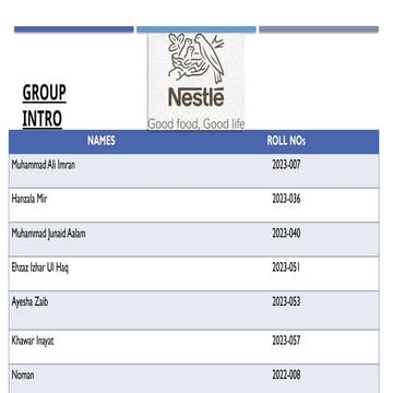 Presentation Nestle Pakistan Ltd Very good | PPTX