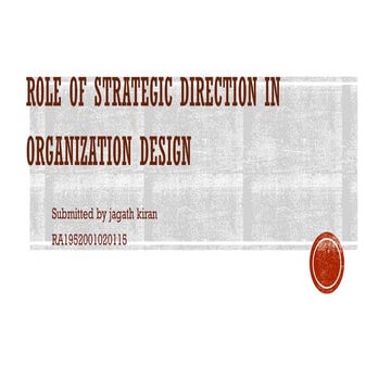 Role of strategic direction | PPTX