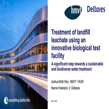 Treatment of landfill leachate using an innovative biological test ...