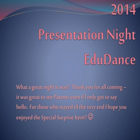 Presentation night | PPTX