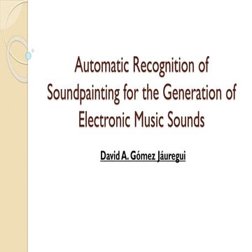 Automatic recognition of soundpainting for the generation of sounds | PDF