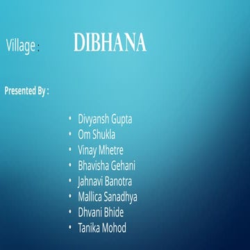 Presentation nirman dibhana village .pptx